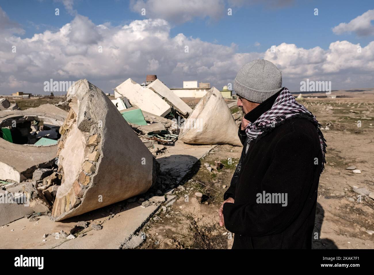 January 2017, Wardak, Iraq. Temple called Mazar or Ziyaret destroyed by ...