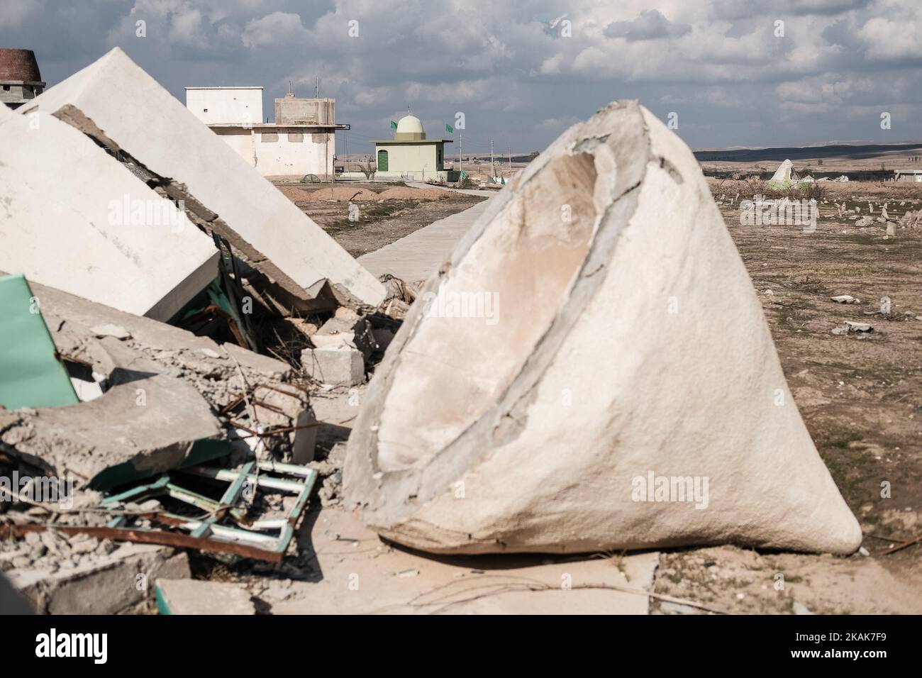 January 2017, Wardak, Iraq. Temple called Mazar or Ziyaret destroyed by ...