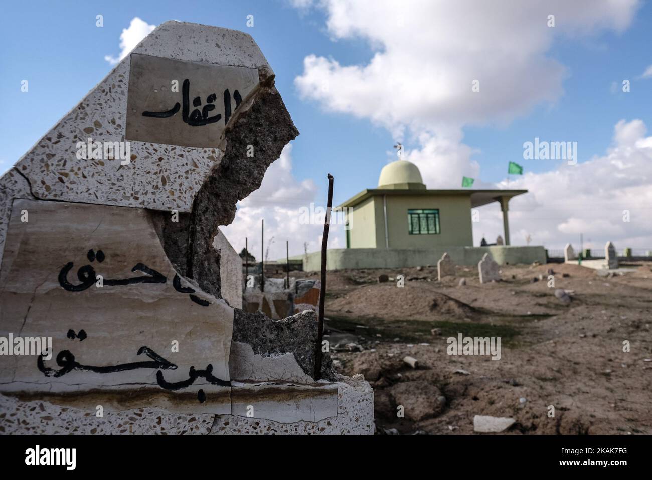 January 2017, Wardak, Iraq. Temple called Mazar or Ziyaret destroyed by ...