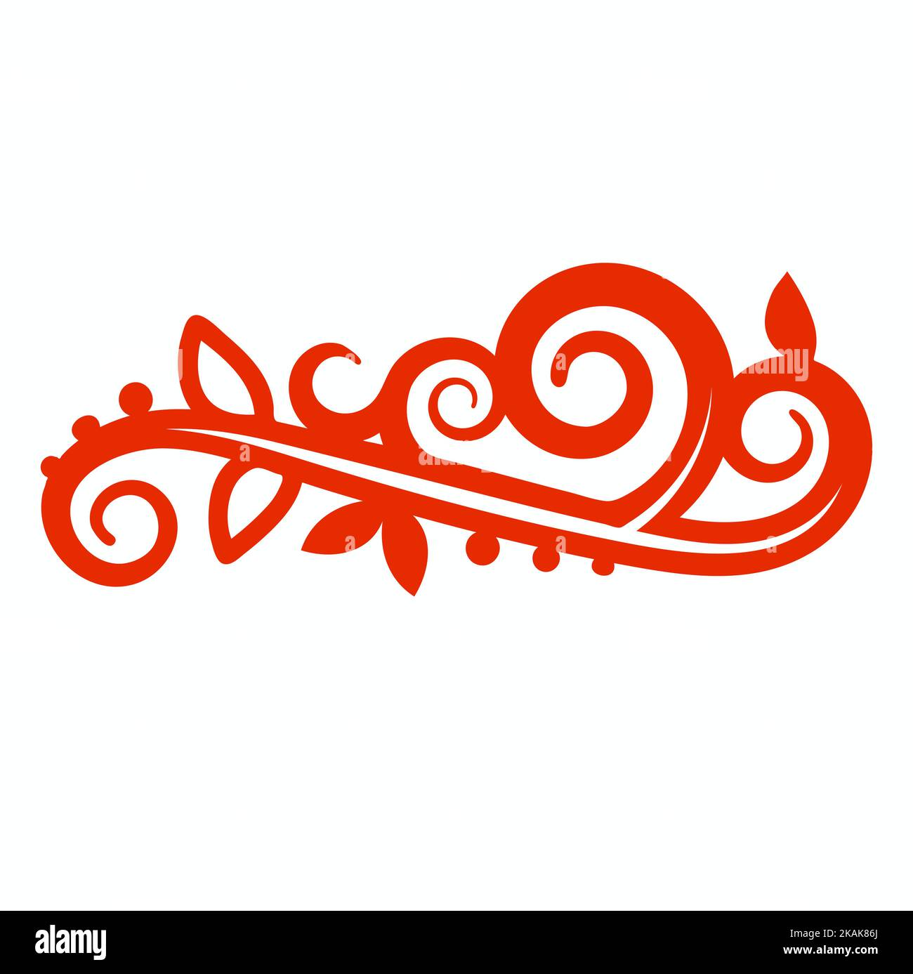 Red Swirls Swash Logo Ornament Design Stock Vector Image & Art - Alamy