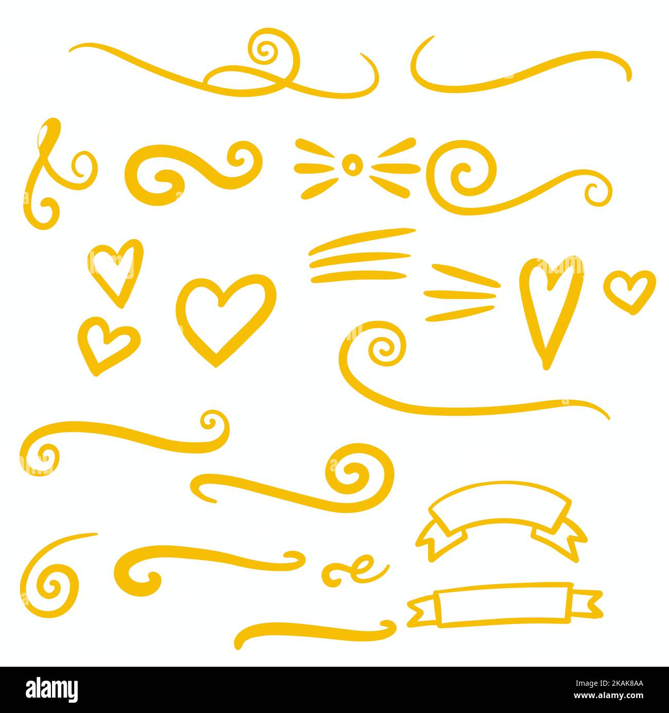 Yellow Swirls Swash Logo Ornament Design Stock Vector Image & Art - Alamy