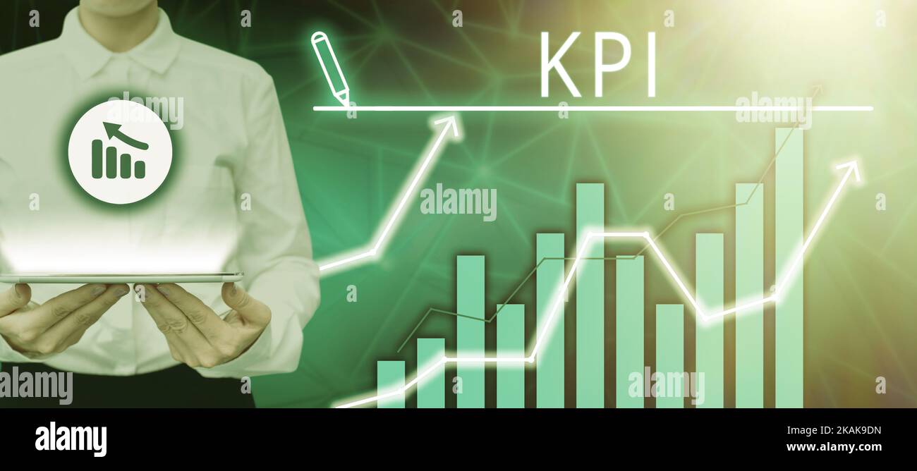 Sign displaying Kpi. Business concept demonstrates how effectively ...
