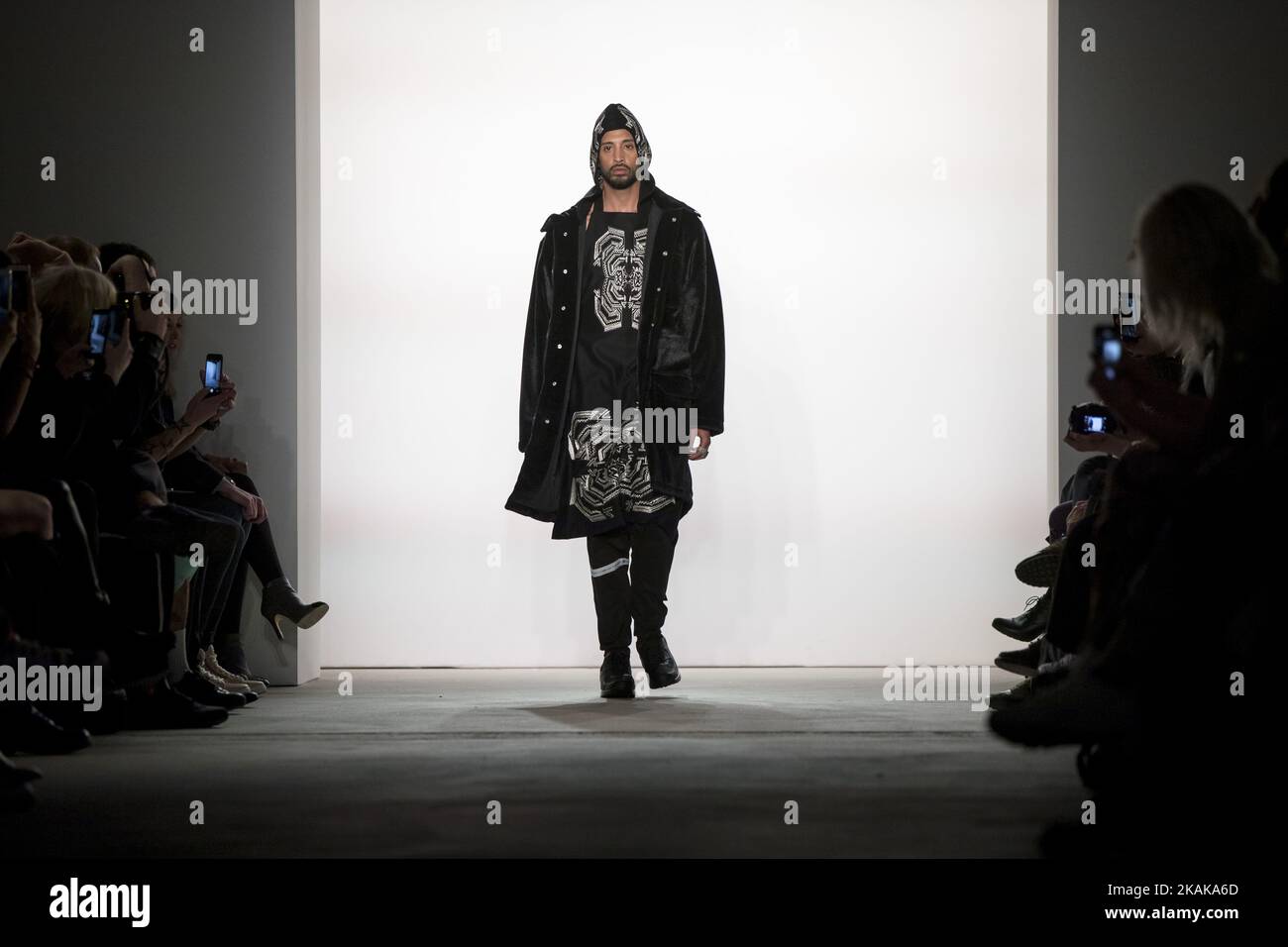 A model runs the runway at the Sadak Show during the Mercedes-Benz ...