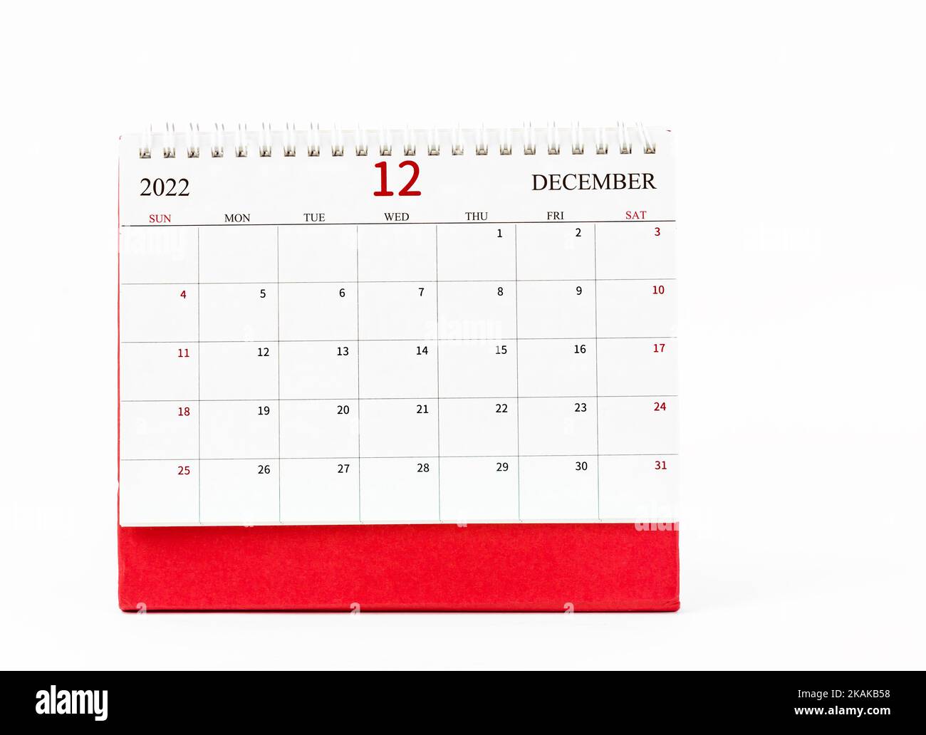 December 2022 Monthly desk calendar for the organizer to plan 2022 year ...