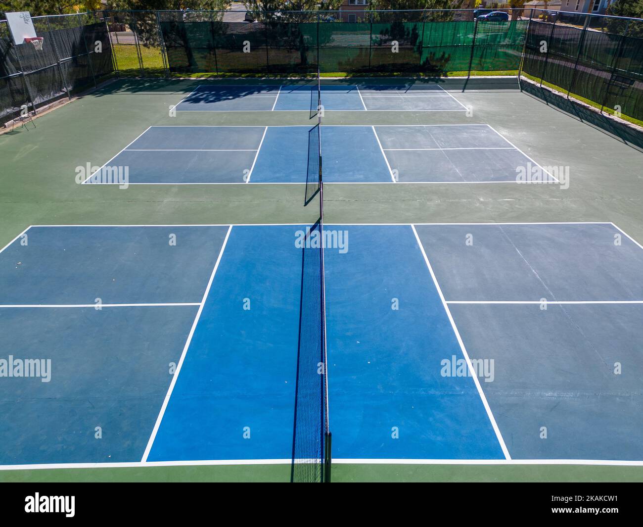 An empty Tennis Courts in a Public Park Stock Photo - Alamy