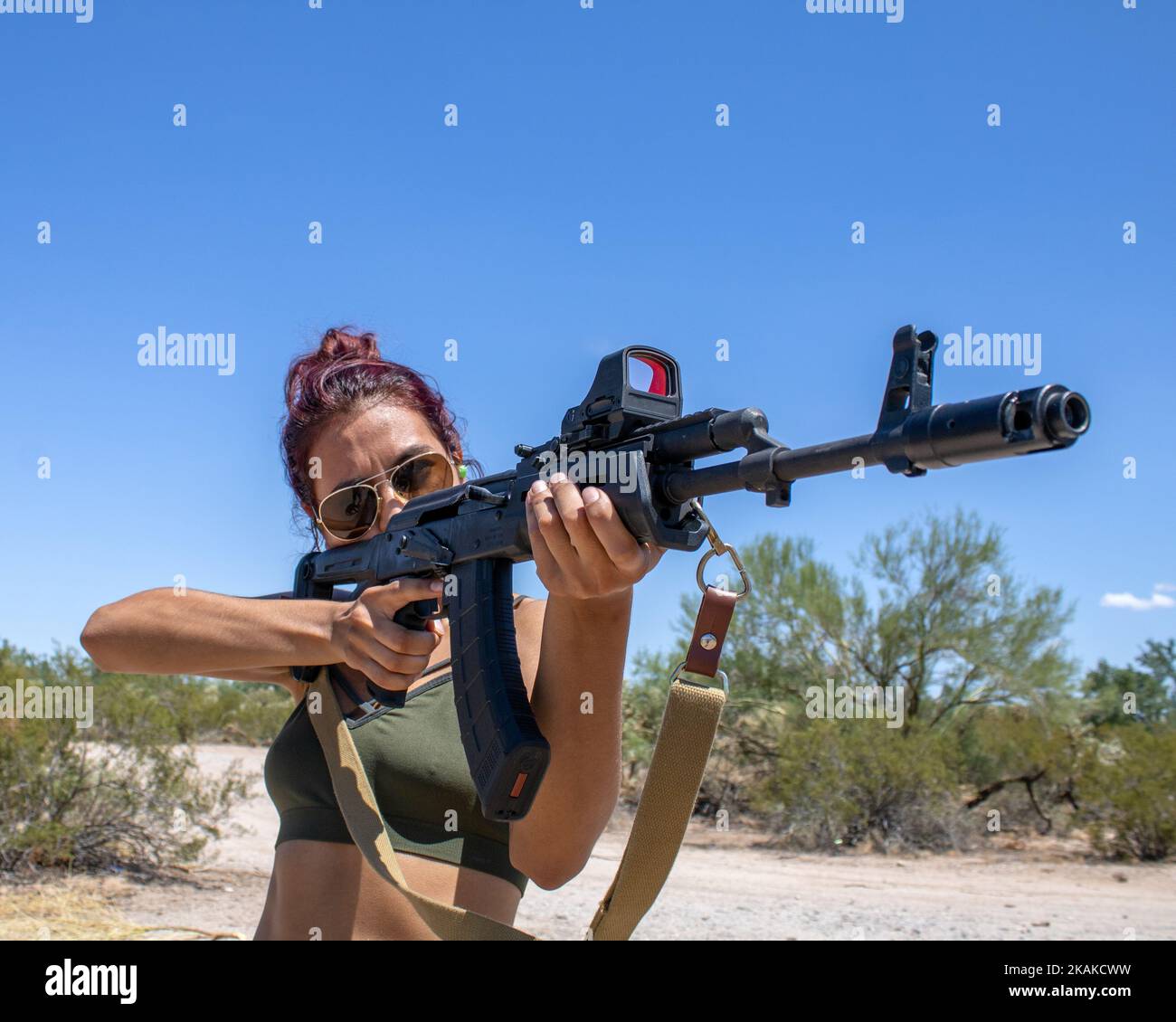 Action Girls Shooting Ak 47