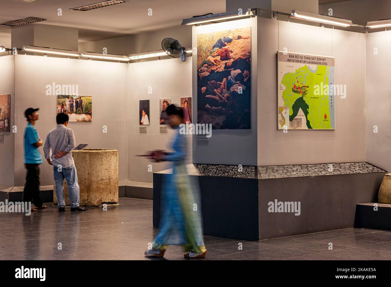 Interior display of photographs at War Remnants Museum, Ho Chi Minh ...