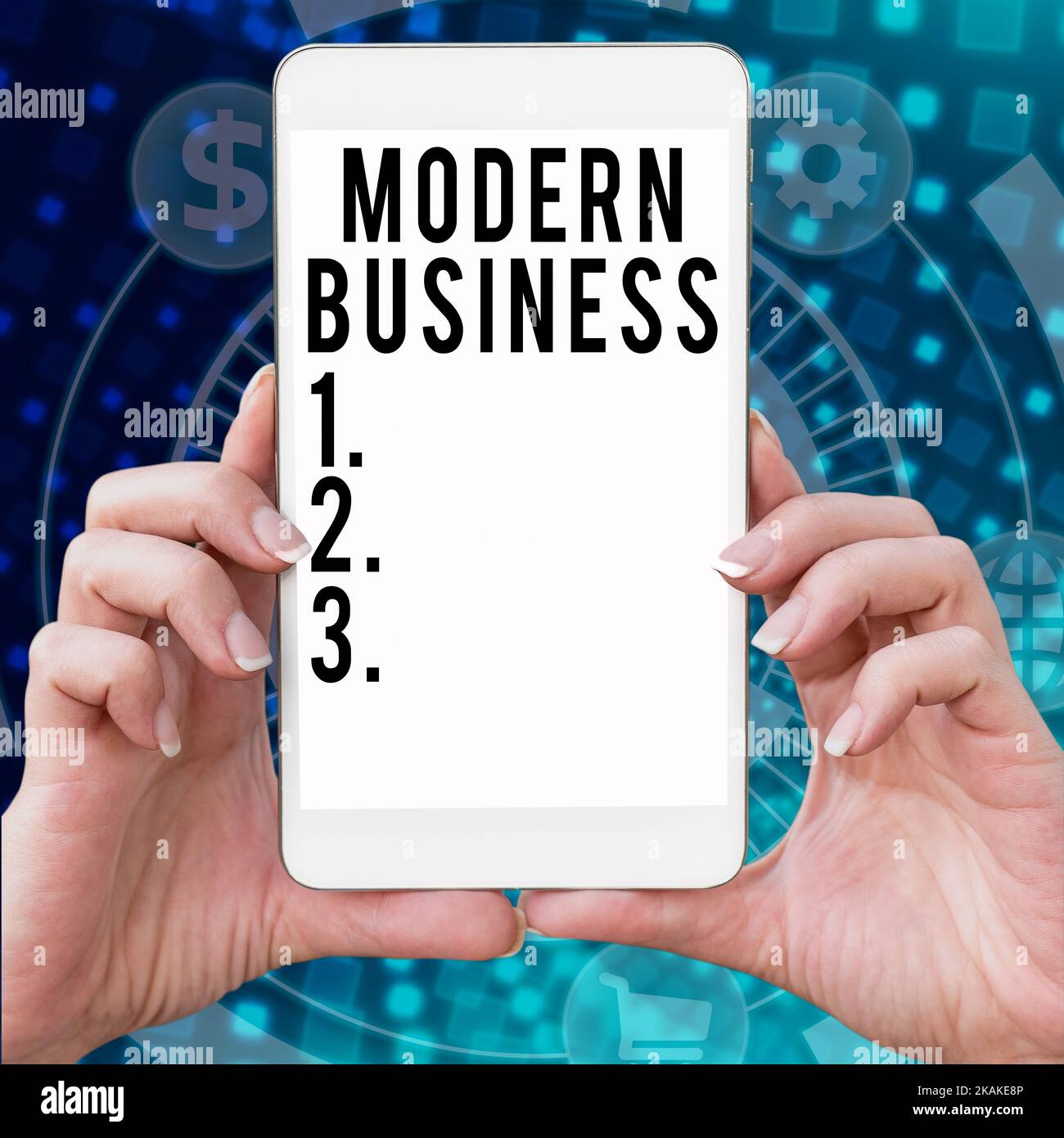 Sign displaying Modern Business. Business approach recent business ...