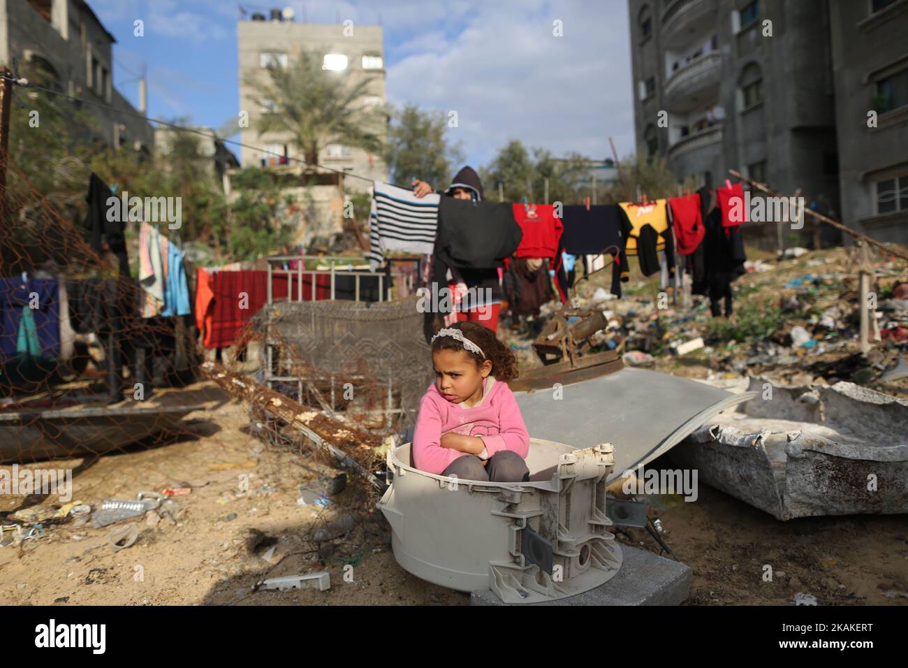 Palestinians living in the slum areas poor population is suffering from ...