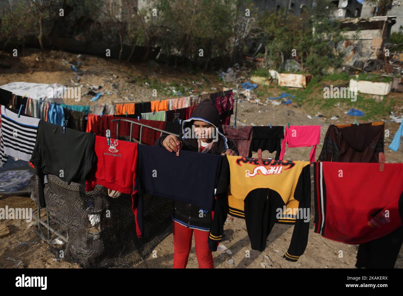 Palestinians living in the slum areas poor population is suffering from ...