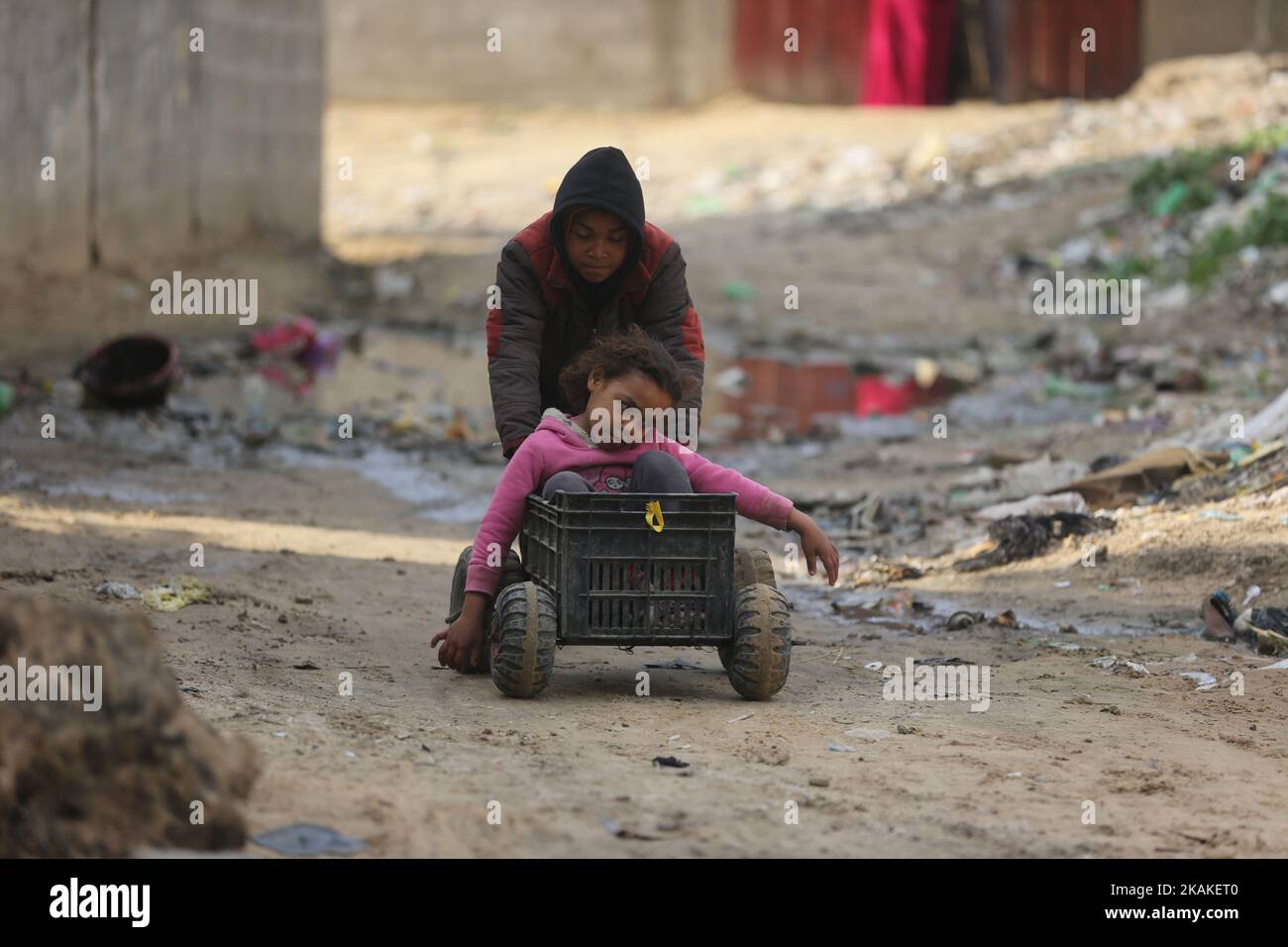 Palestinians living in the slum areas poor population is suffering from ...
