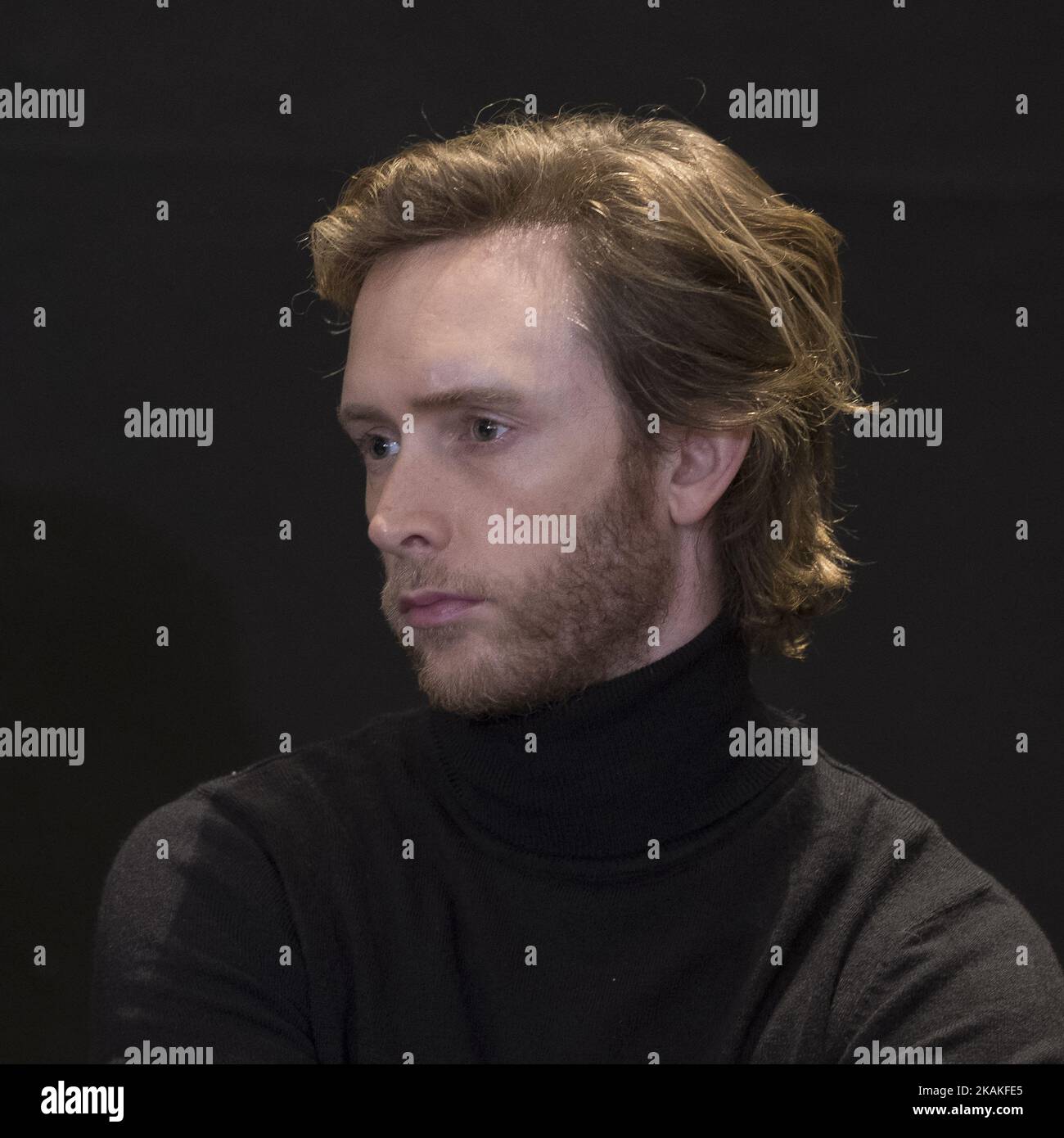 The actor Pablo Rivero poses for a portrait session at Teatro Espanol ...