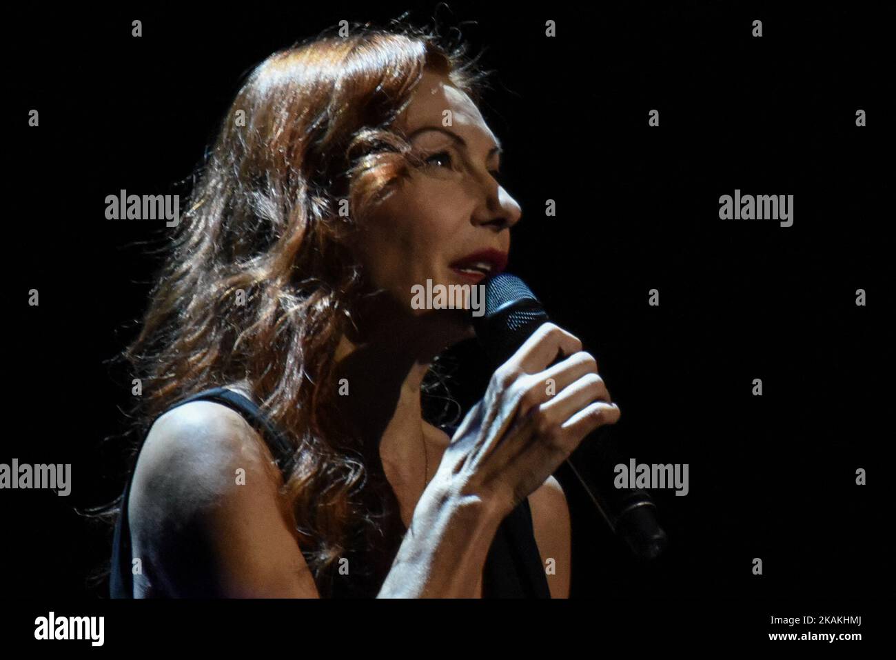 The famous singer and actress Ute Lemper at a concert in Athens, on ...