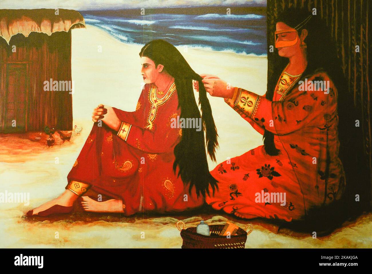 An example of a local art by an Emirati painter inside the House of ...