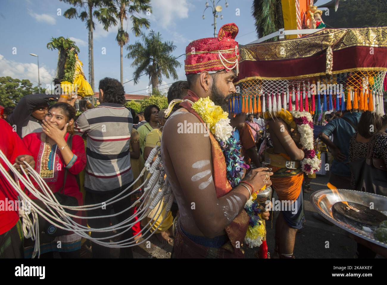 Hindu devotees attend a pilgrimage to the Batu Caves temple in Kuala ...