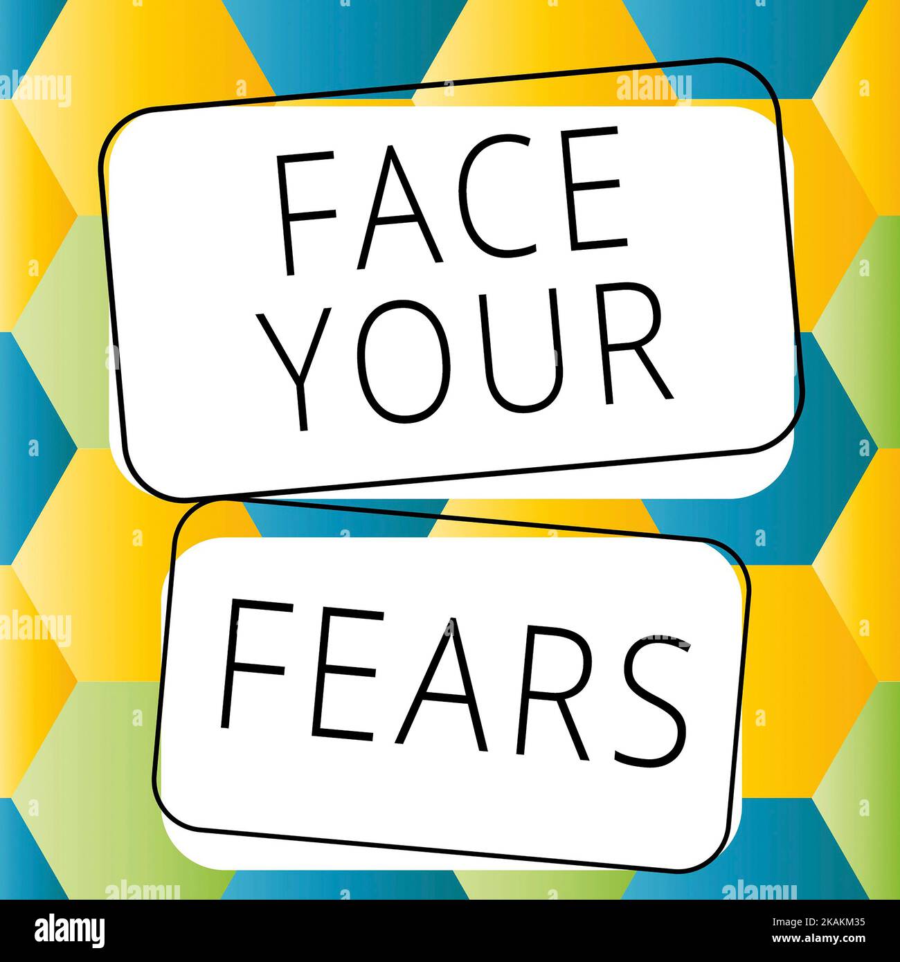 Inspiration showing sign Face Your Fears. Business approach Strong and ...