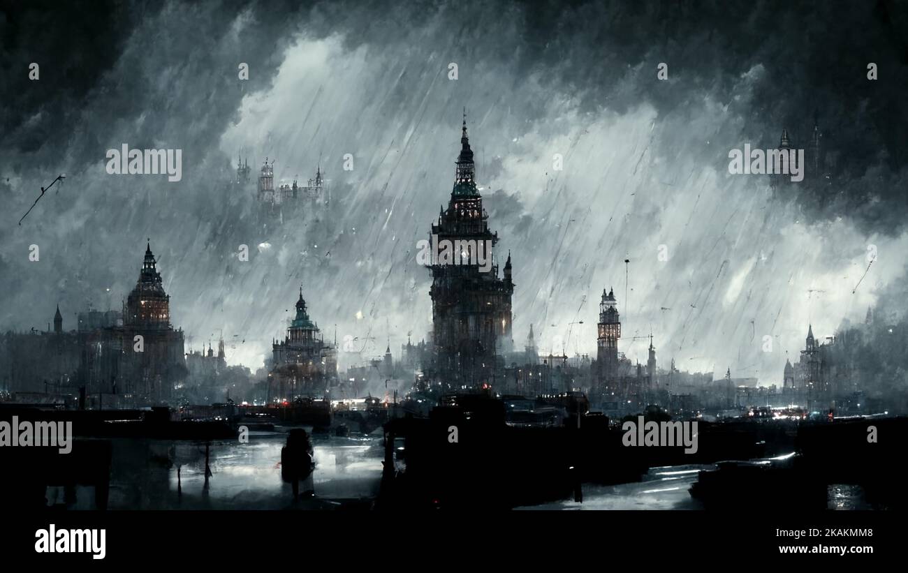 Heavy rain art hi-res stock photography and images - Alamy