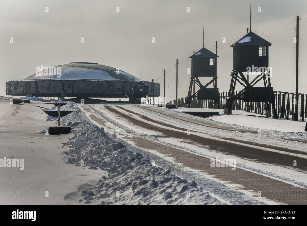 Surveillance towers near Barracks near the Dome of the Monument to ...