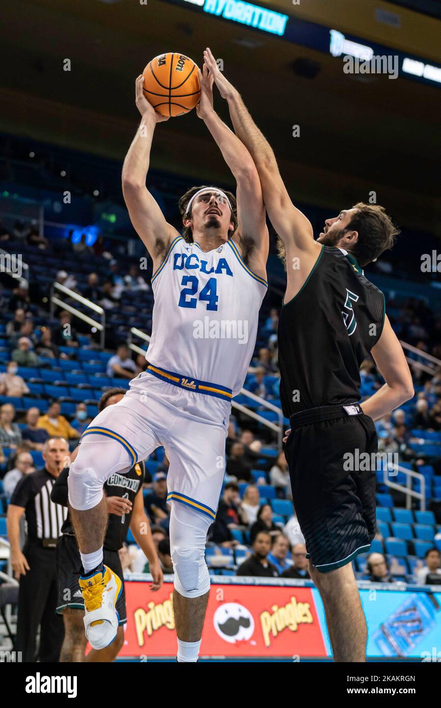 UCLA Bruins guard Jaime Jaquez Jr. (24) shoots over Concordia Golden ...