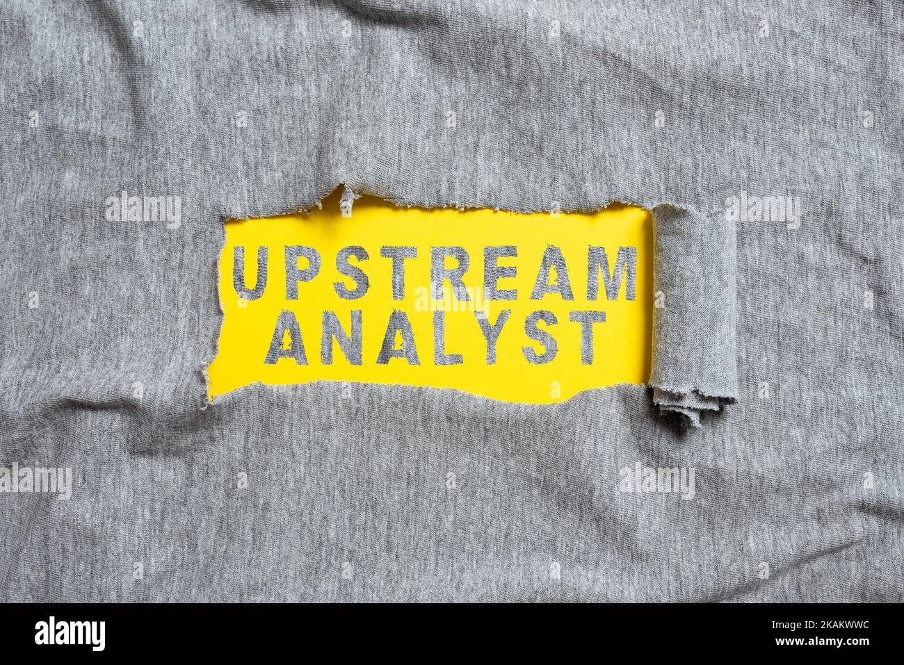 Text showing inspiration Upstream Analyst. Concept meaning process of ...