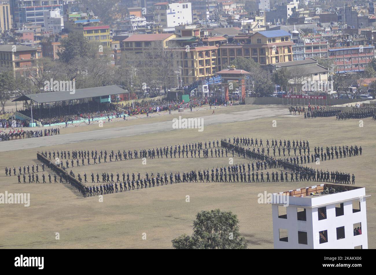 Nepalese Army Command Soldiers performing skills by making Nepalese ...
