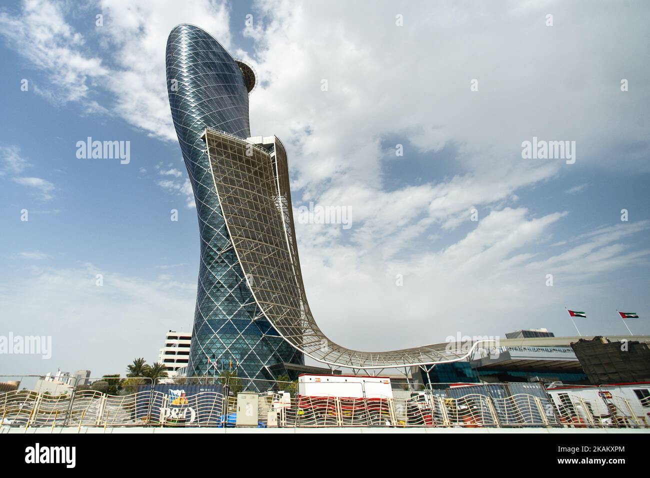A view of Capital Gate (also know as Leaning Tour of Abu Dhabi), a ...