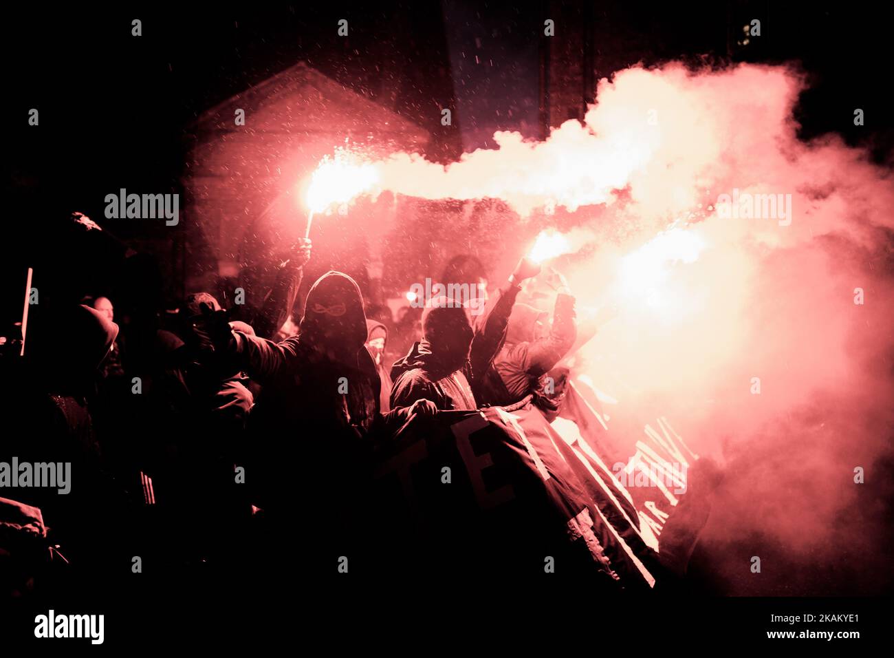 Protest in Copenhagen, Denmark, on March 1, 2017. Police in Copenhagen ...