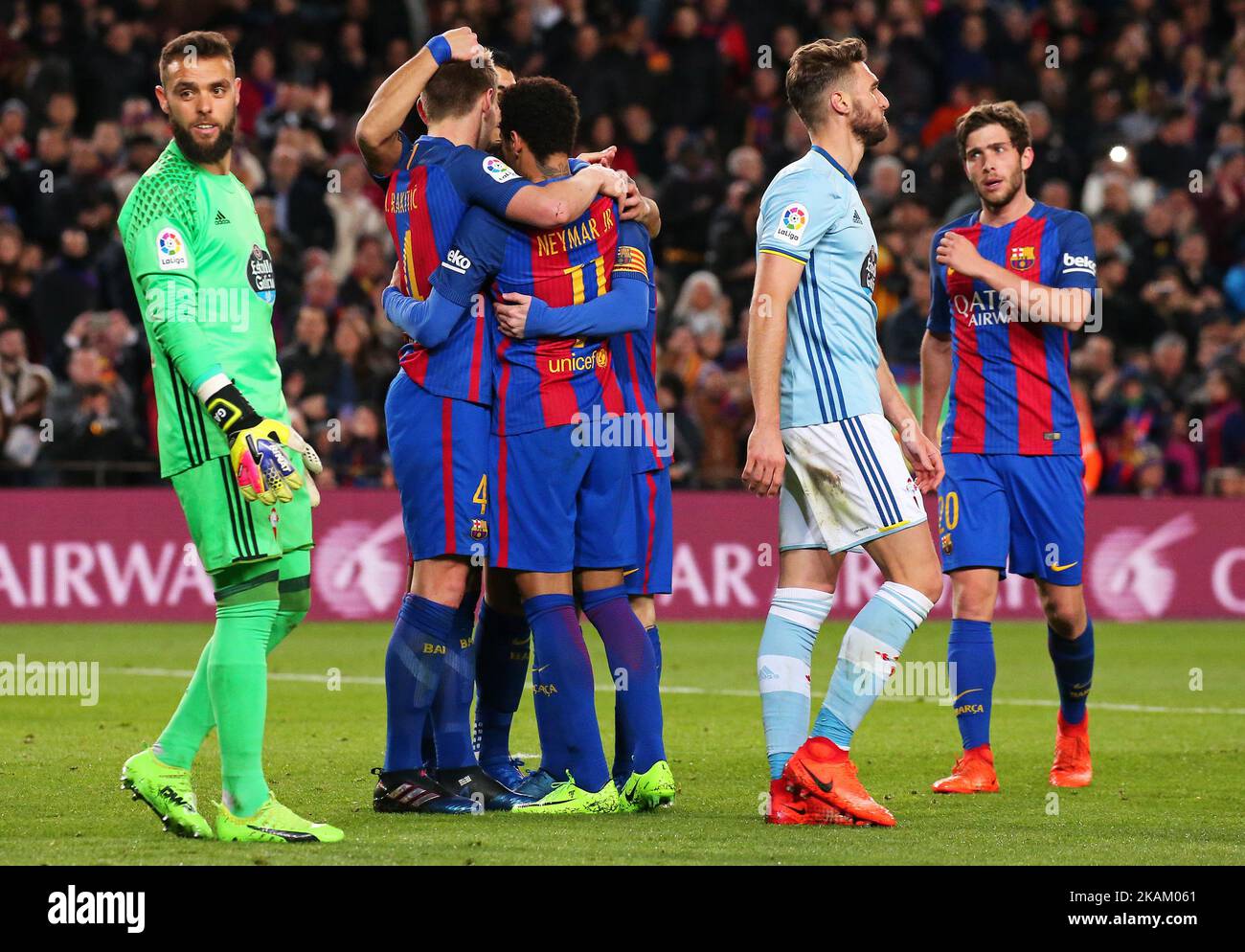 Ivan Rakitic goal celebration during La Liga match between F.C ...