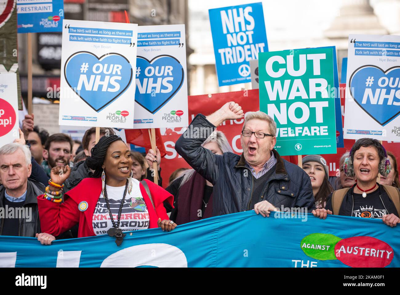 Len McCluskey, General Secretary of Unite the Union, marching with "It ...
