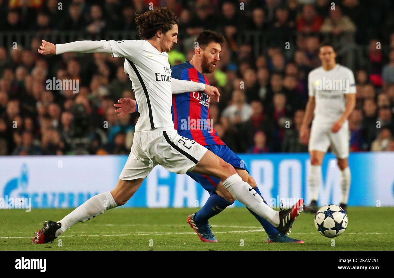 Adrien Rabiot and Leo Messi during UEFA Champions League match between ...