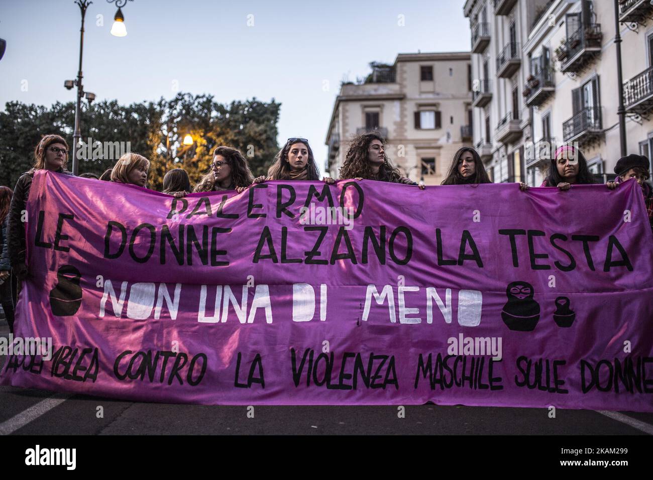 International Women’s Day march in from of Theatre Massimo, in Palermo ...