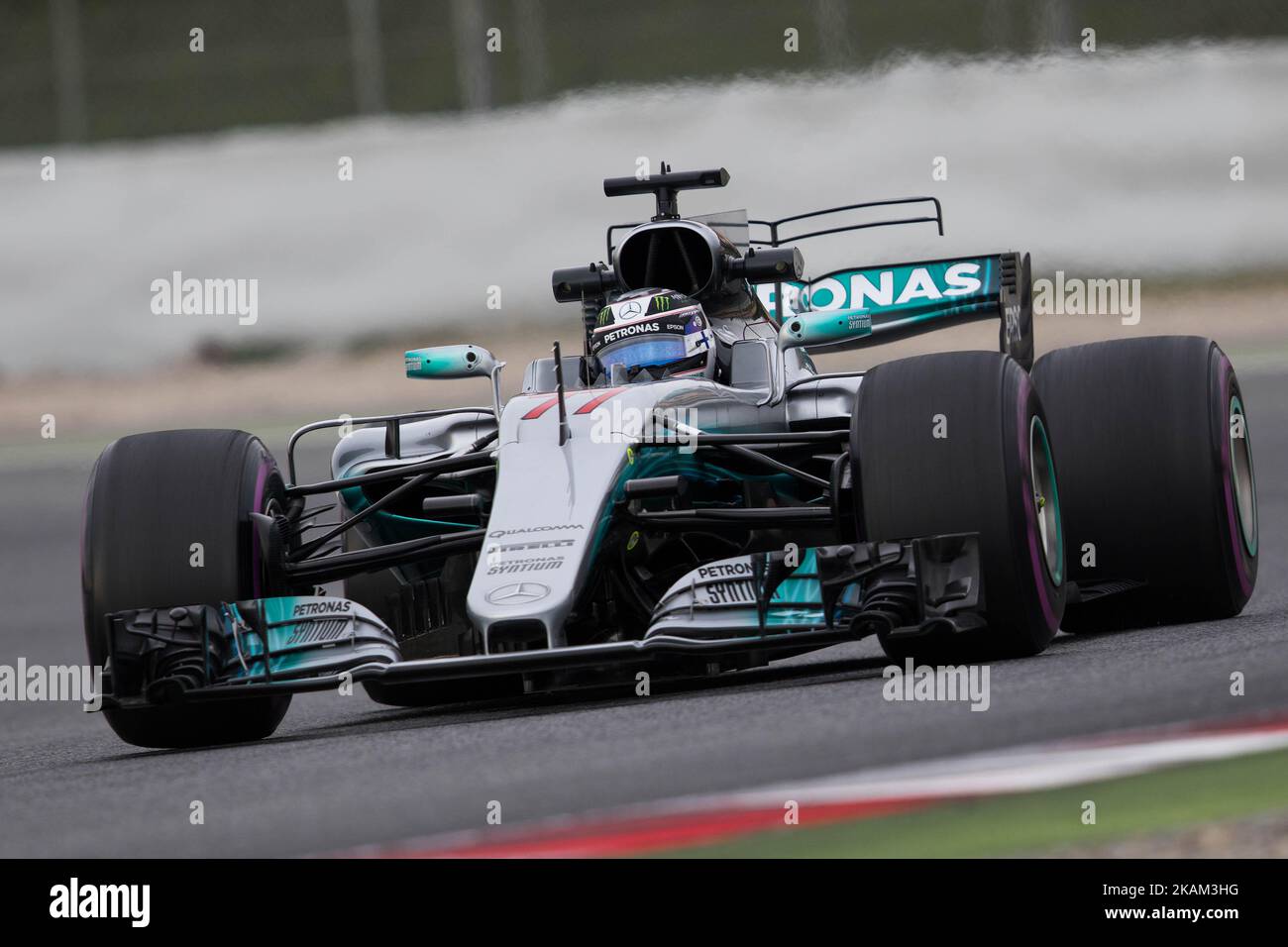 Valtteri Bottas driving the (77) Mercedes AMG Petronas F1 Team Mercedes ...