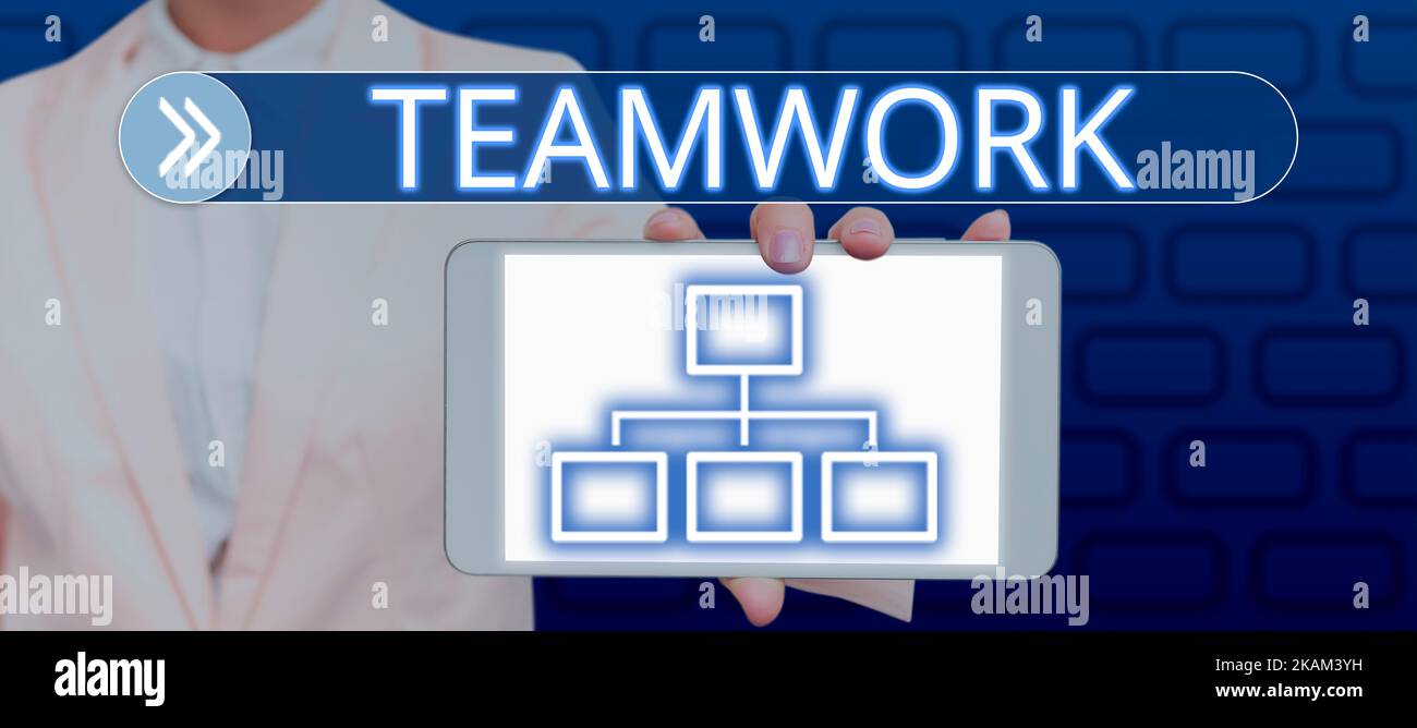 Writing displaying text Teamwork. Internet Concept the group s is ...