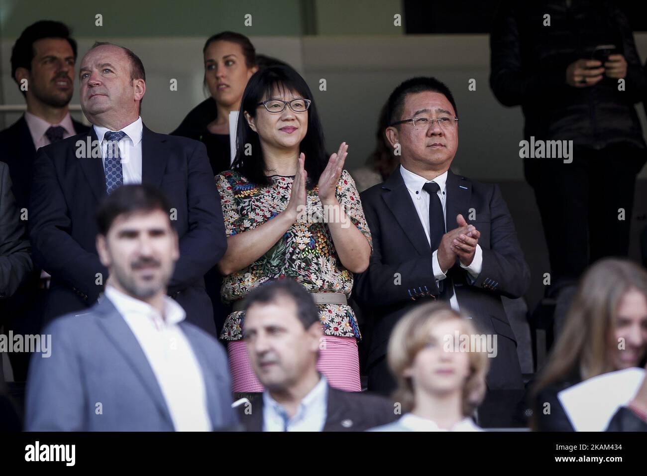 Valencia's Singaporean President Chan Lay Hoon (C) during the Spanish ...