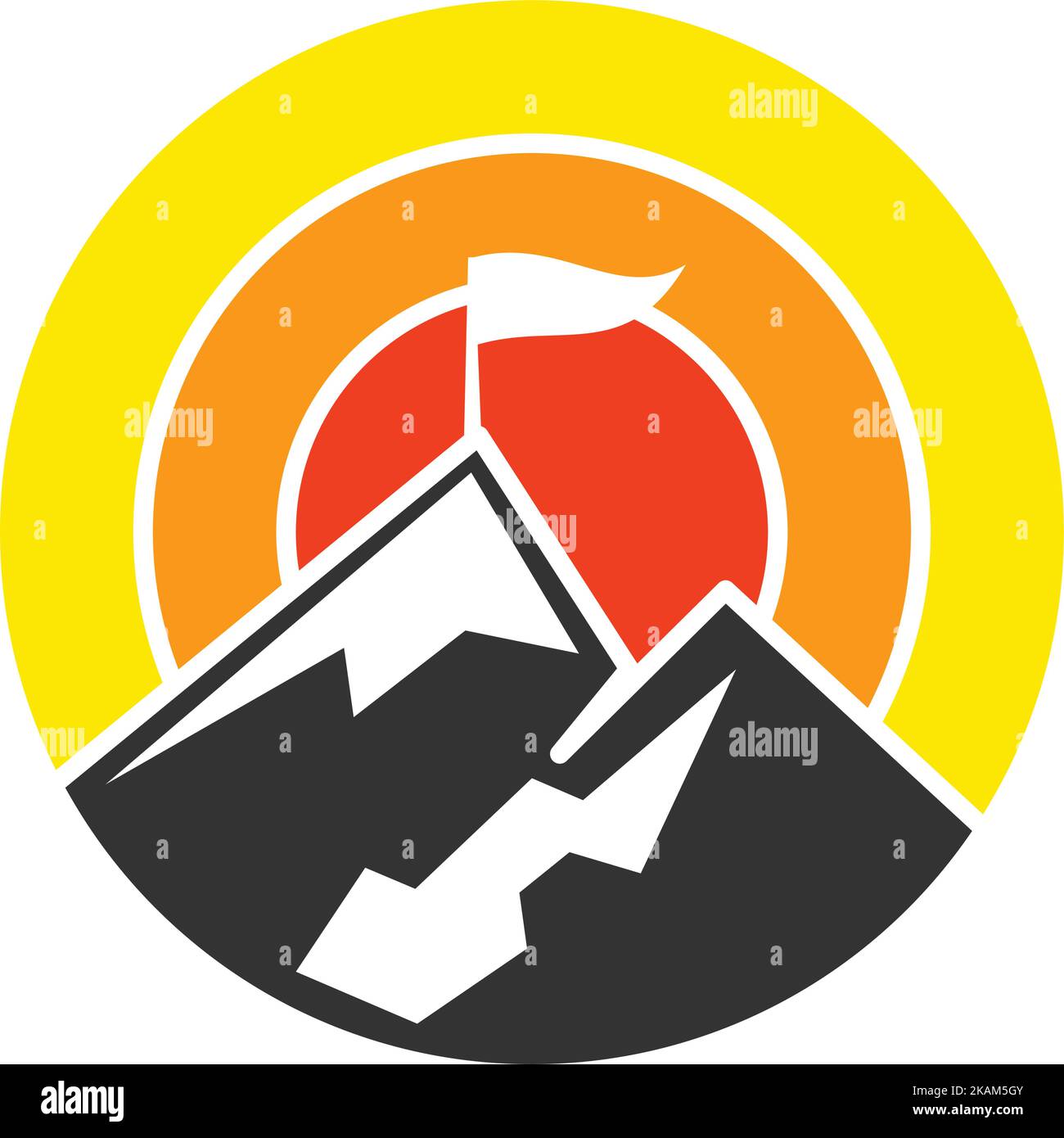 mountain consulting success logo Icon Illustration Brand Identity Stock ...