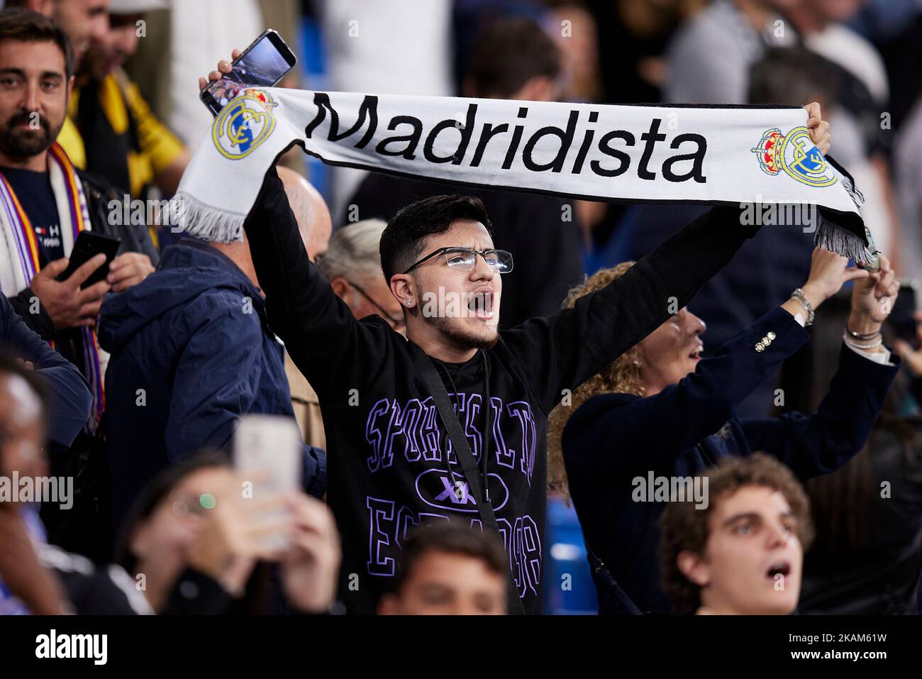 Madrid, Madrid, Spain. 2nd Nov, 2022. Fan of Real Madrid during the ...