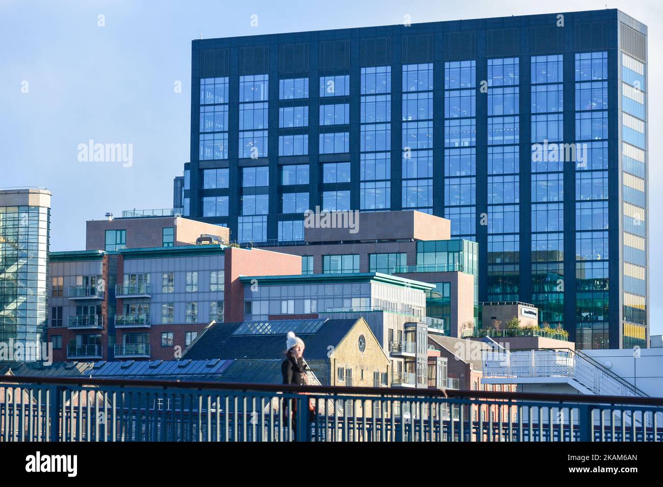 A view of the Google building at Barrow Street, Grand Canal Dock ...