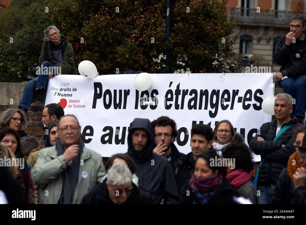 A banner reading 'For Foreigners, another politic'. The Human Rights ...