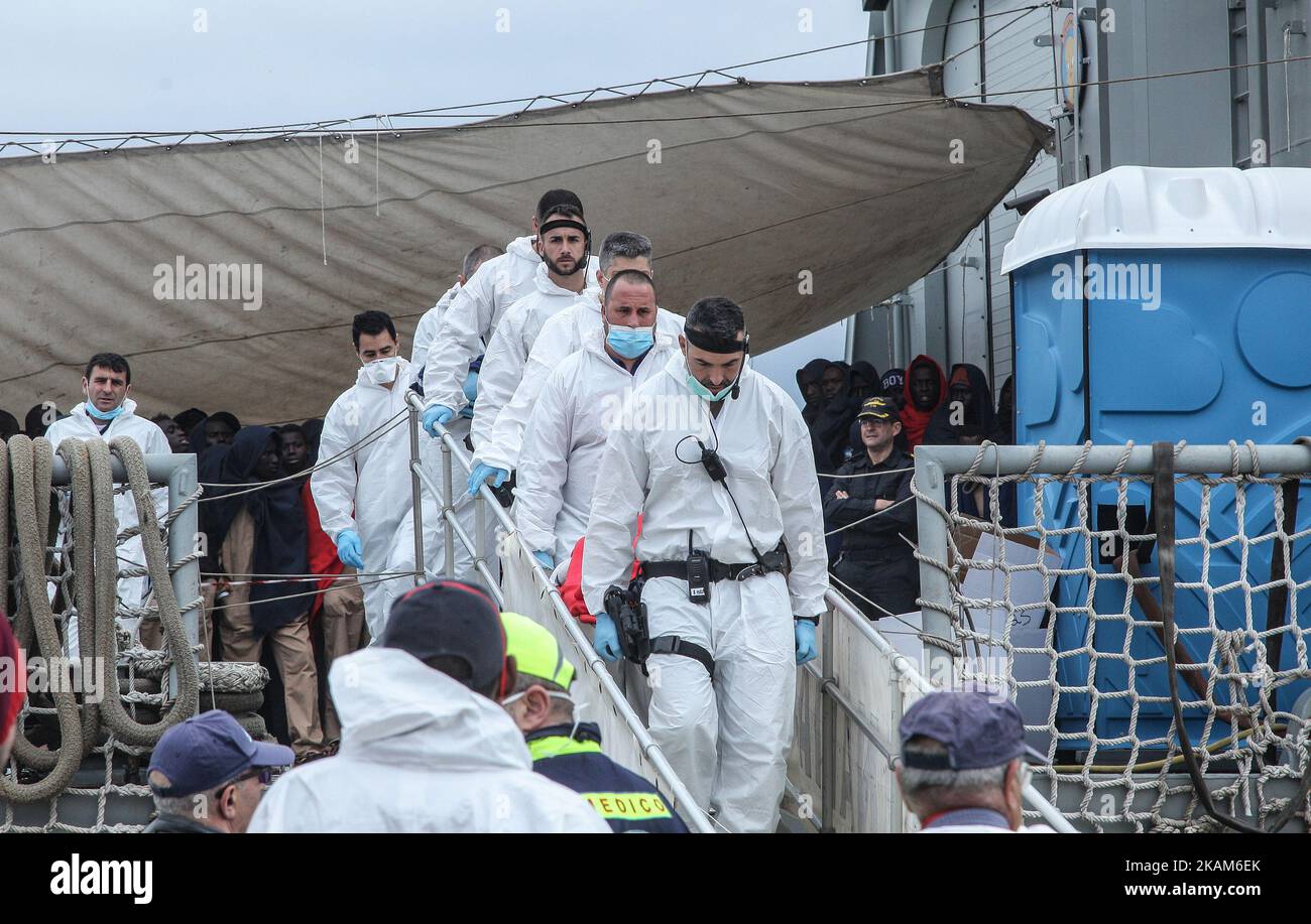 Ship Canarias of Spanish Coast Guard saved about 600 refugee at ...