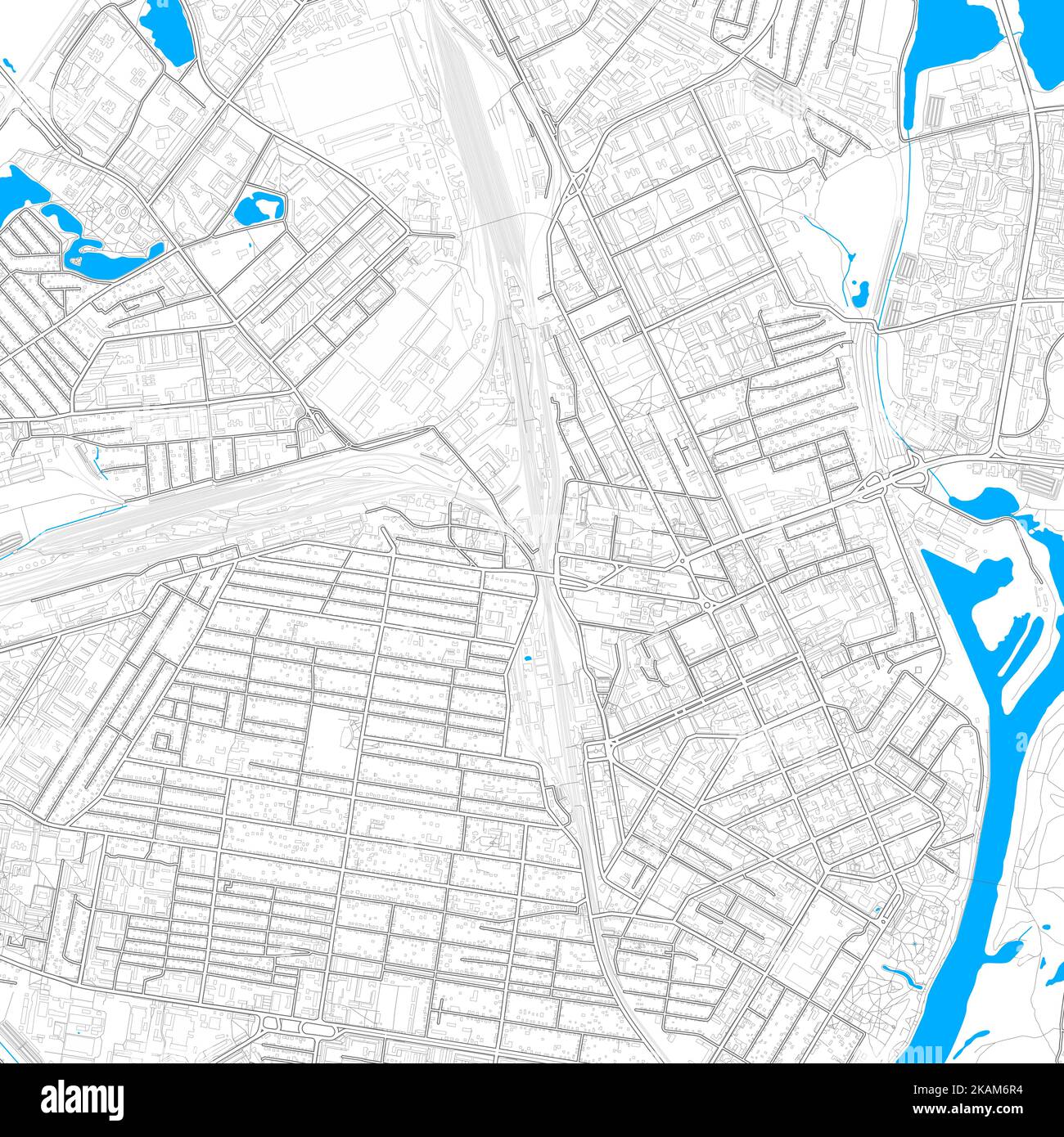 Gomel, Voblasć, Belarus high resolution vector map with editable paths ...