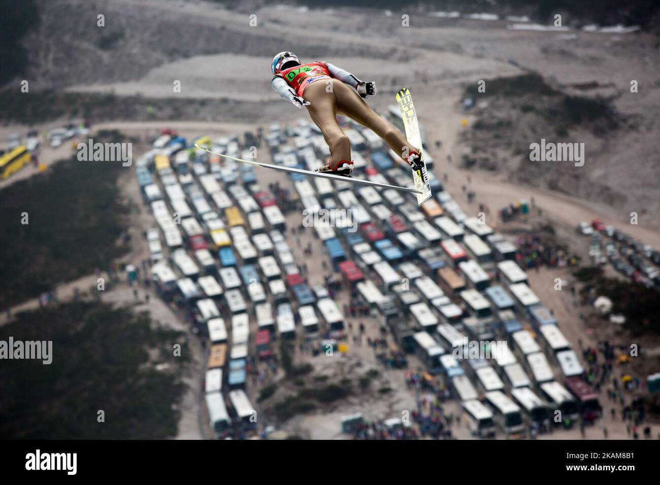 Taku Takeuchi of JPN competes during Planica FIS Ski Jumping World Cup ...