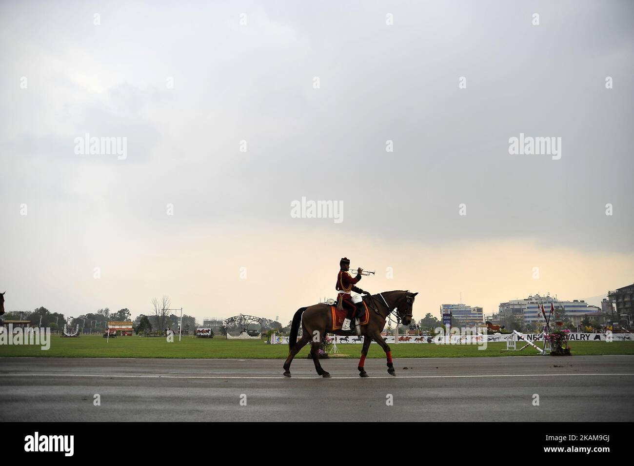 Nepalese Army parade during Ghode Jatra or the 'Festival of Horse ...