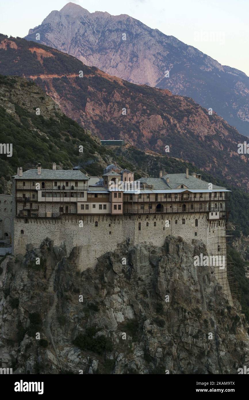 Simonopetra monastery, a 13th century monastery in Mount Athos, the ...