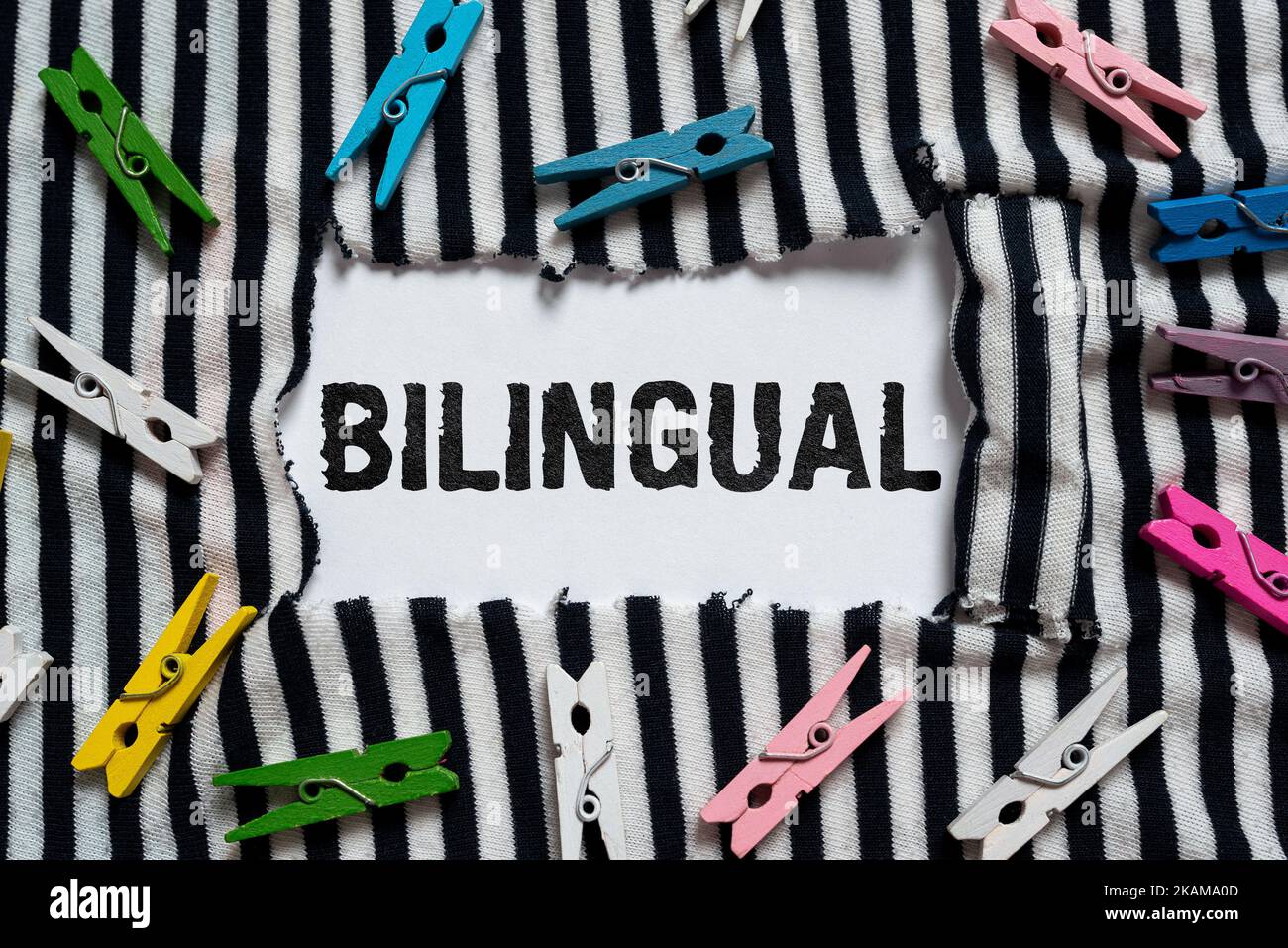 Sign displaying Bilingual. Conceptual photo digital database containing ...