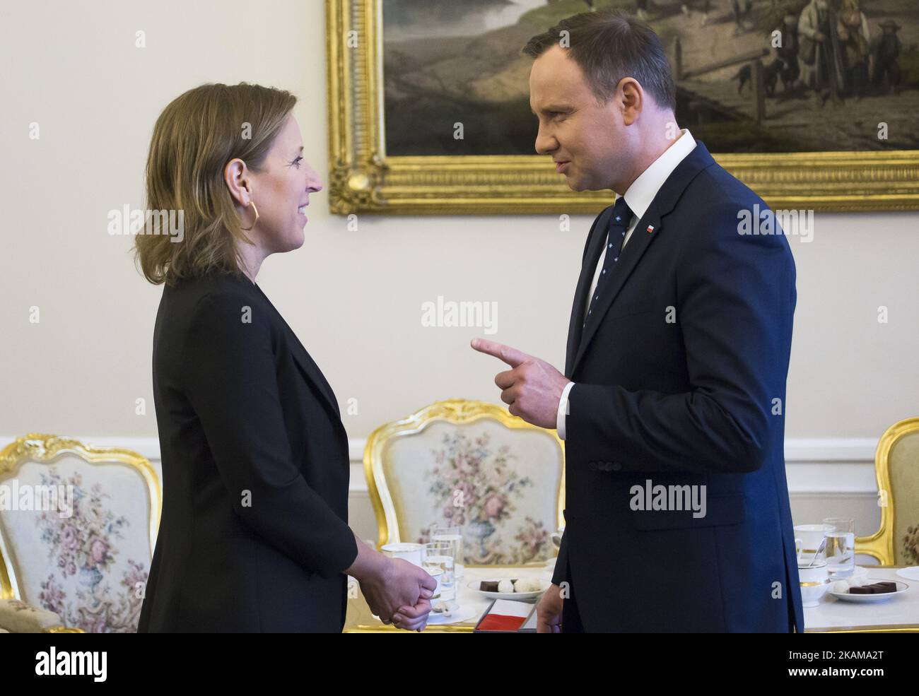 President of the Youtube Susan Wojcicki meet with the Polish President ...