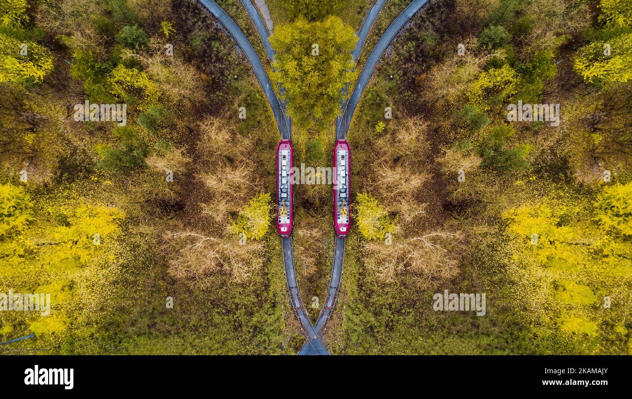 Electric trams drive through hi-res stock photography and images - Alamy