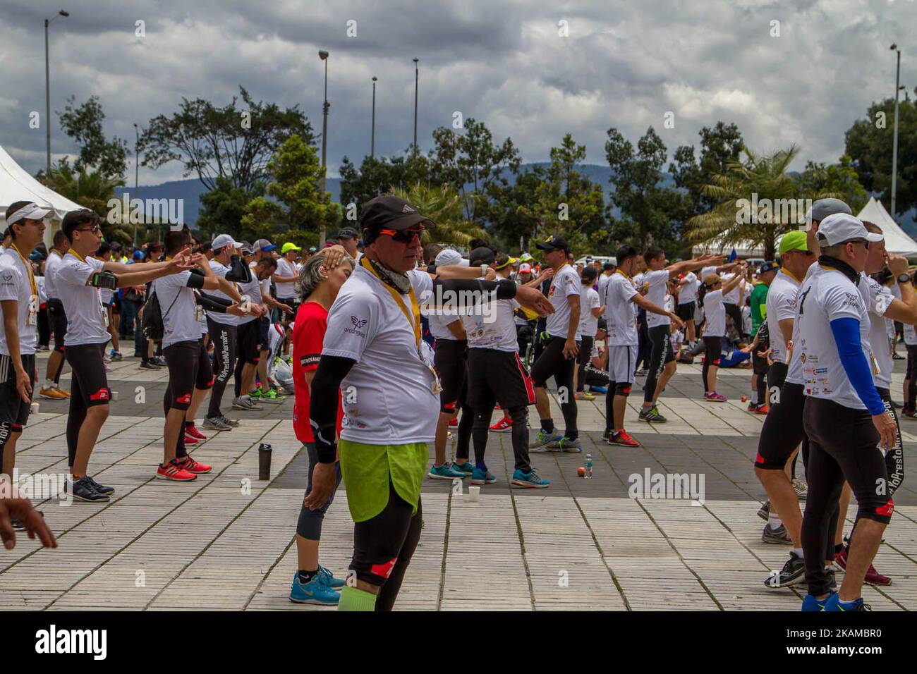 Thousands of people have taken part in a marathon in Bogota, Colombia ...
