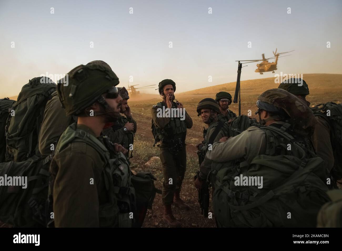 Israeli infantry soldiers from the Haruv battalion of the Kfir Brigade ...