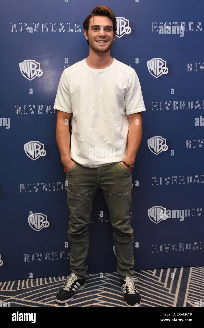 Actor KJ Apa poses during a photocall to promote Riverdale Tv Series at ...