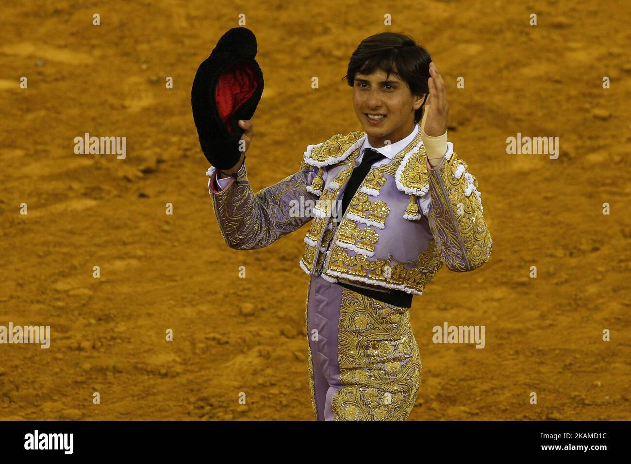 Peruvian matador Andres Roca Rey during a bullfight at Campo Pequeno ...